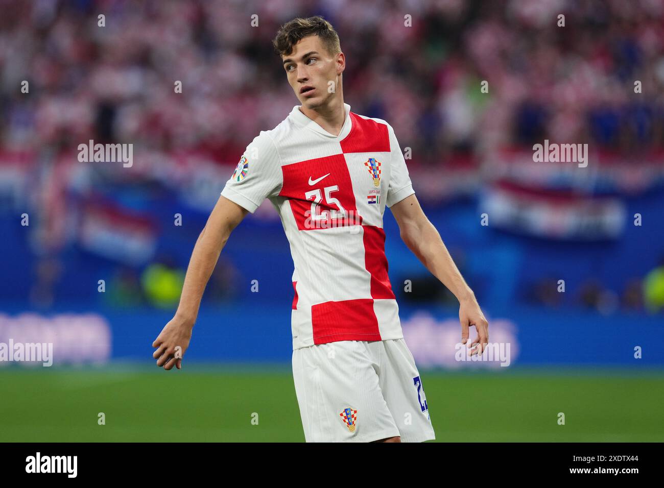 Leipzig, Germany. 24th June, 2024. Luka Sucic of Croatia during the ...