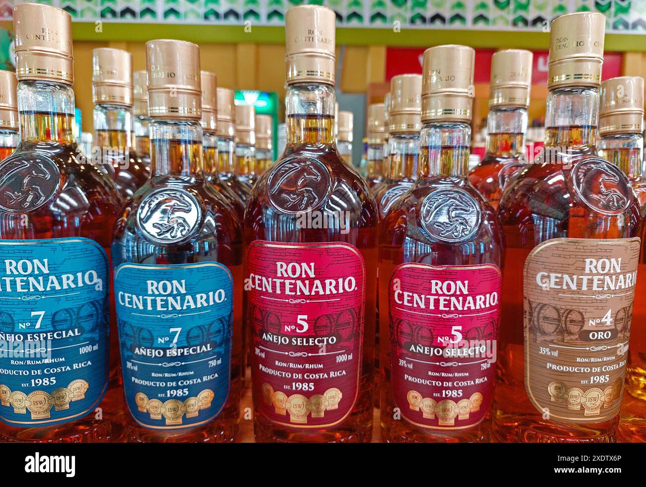 Centenario rum bottles in a supermarket in Costa Rica Stock Photo - Alamy