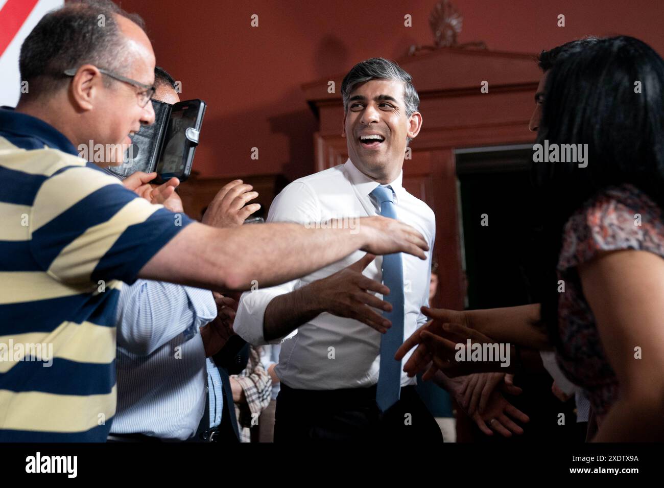 Prime Minister Rishi Sunak arrives to make a speech at an event at ...
