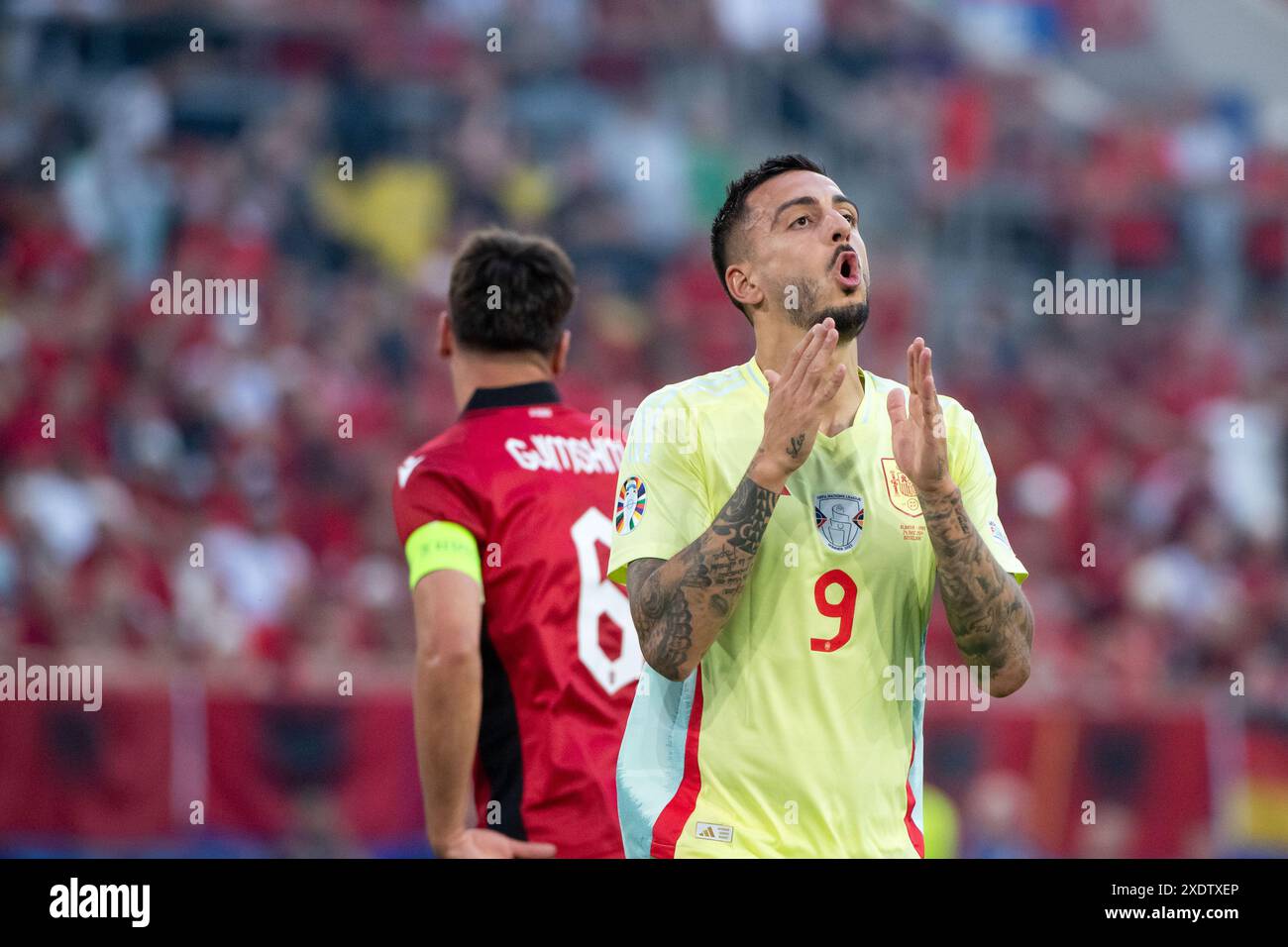 Joselu Mato Sanmartin (Spanien, #09) aergert sich, GER, Albania (ALB ...