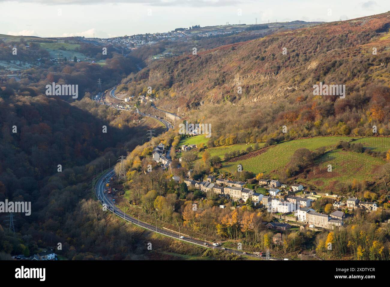 Heads of the Valleys road, Clydach Gorge, Wales, UK Stock Photo - Alamy