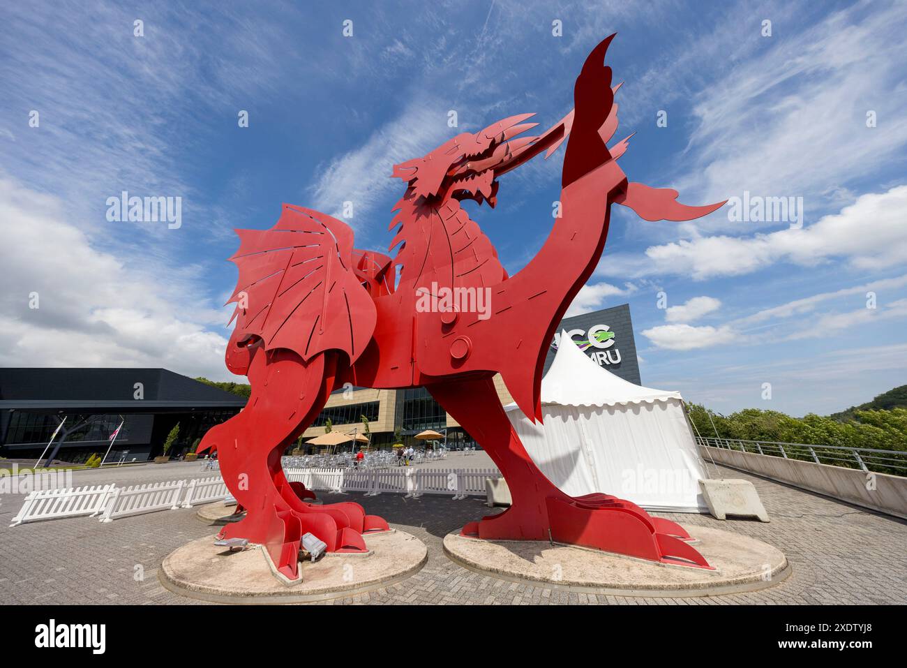 Red dragon, International Convention Centre, Newport, Wales, UK Stock ...