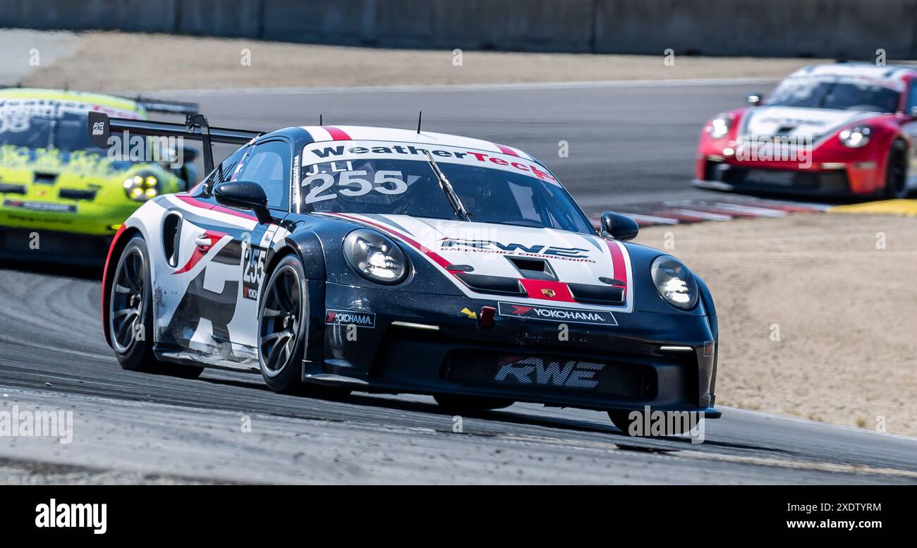June 22 2024 Monterey, CA, U.S.A. RWE driver James Li driving coming into turn 5 during the ...