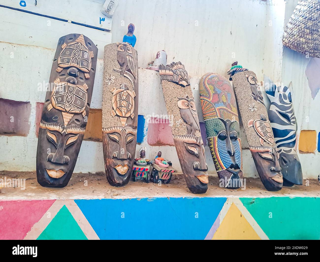 Aswan - Egypt - 11 June 2023 : Traditional old Nubian masks. Aswan ...