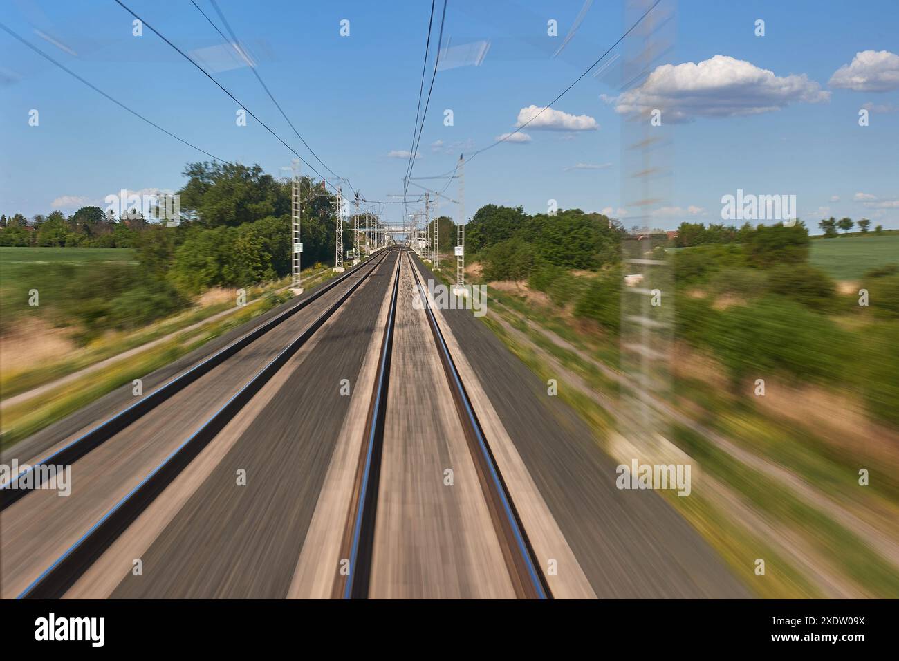 View forward from train hi-res stock photography and images - Alamy