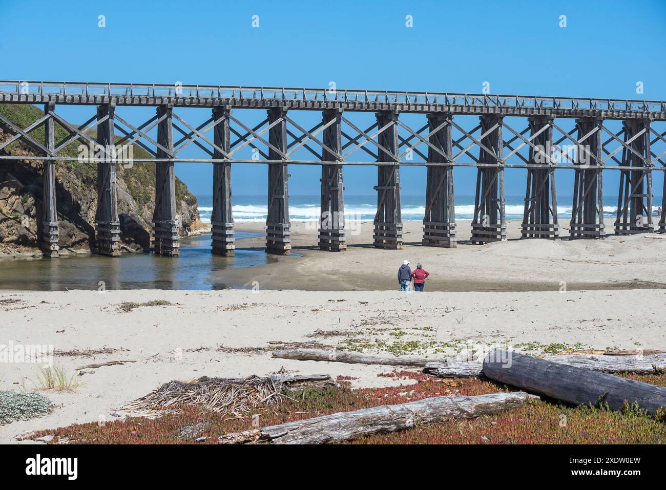 The Pudding Creek Trestle. Fort Bragg, California Stock Photo - Alamy