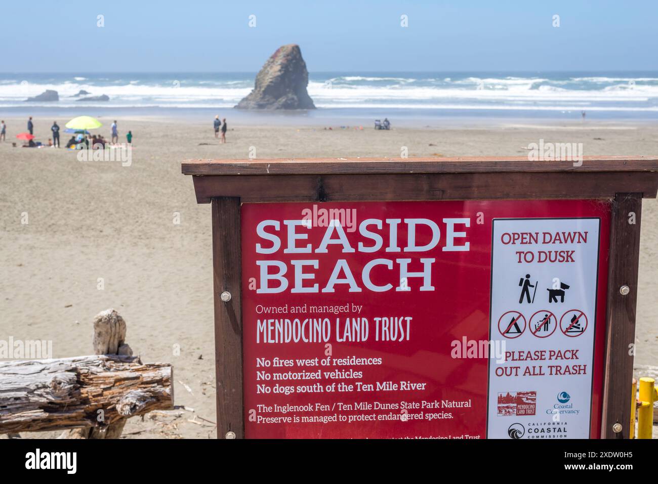 Seaside Beach. Mendocino county, California Stock Photo - Alamy