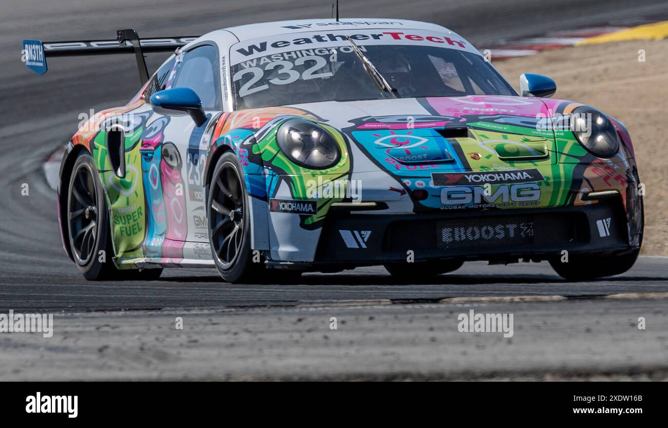 June 22 2024 Monterey, CA, U.S.A. GMG Racing driver Kyle Washington ...