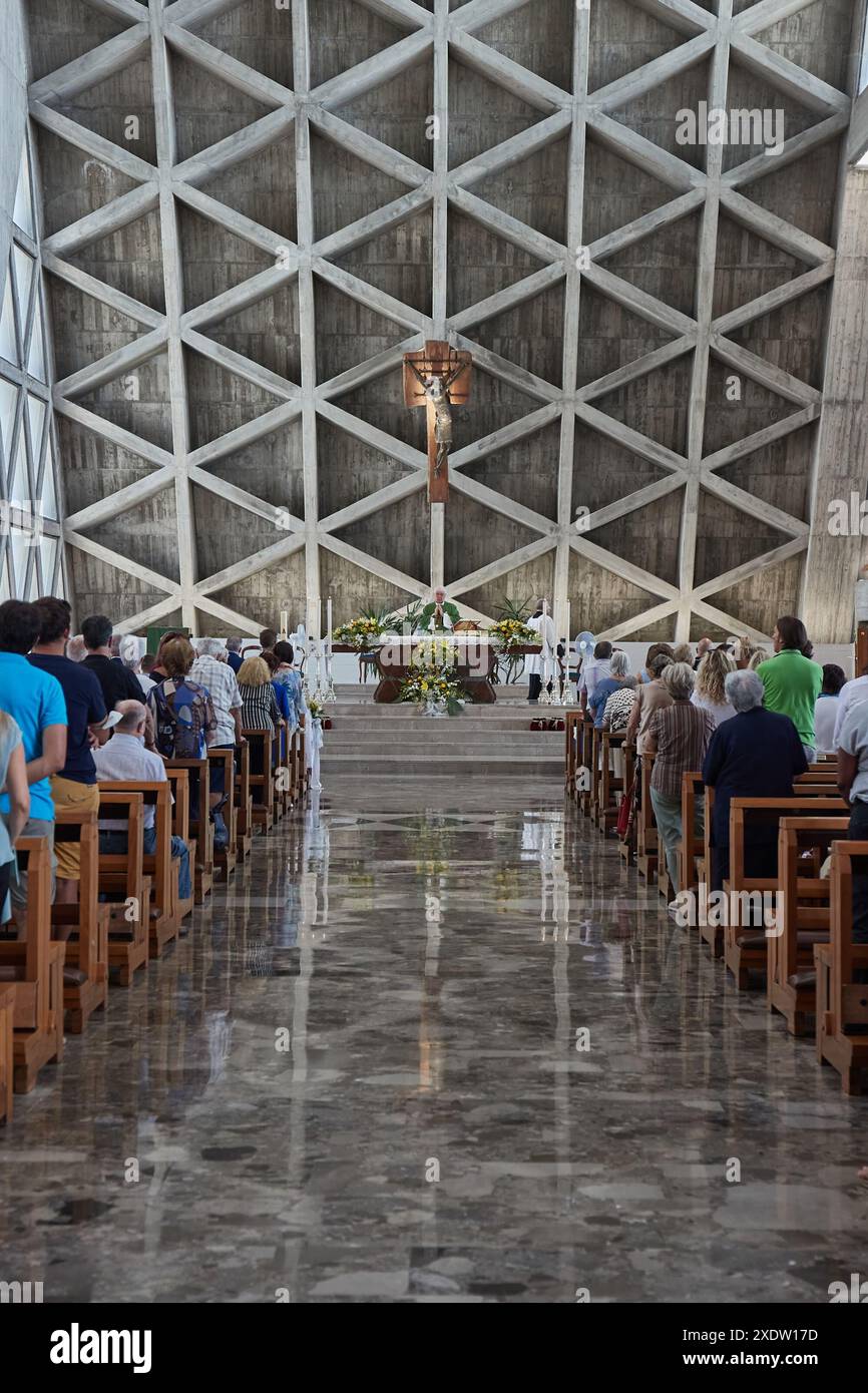 Ceremony in a church, priests holding mass Stock Photo - Alamy