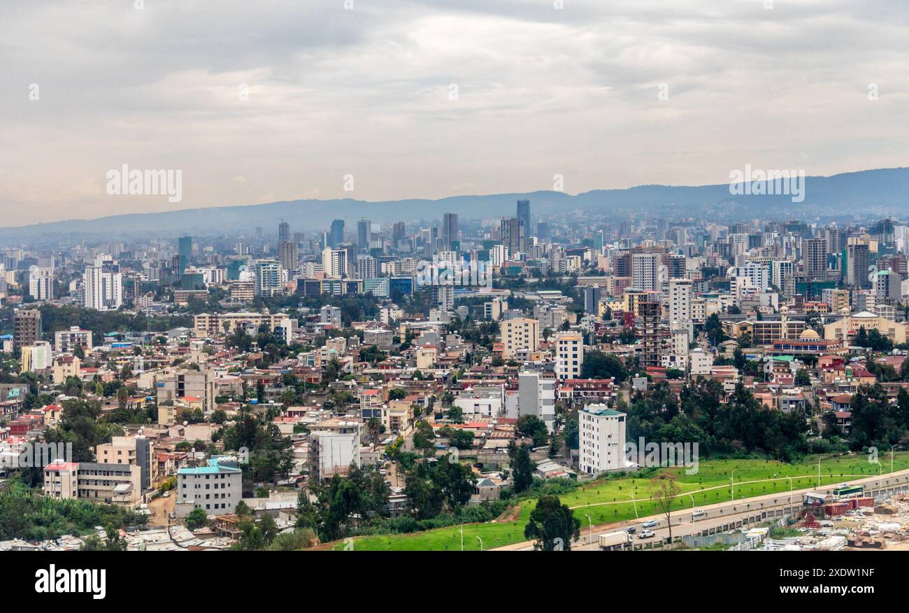 Residential districts with rapidly developing downtown of central ...