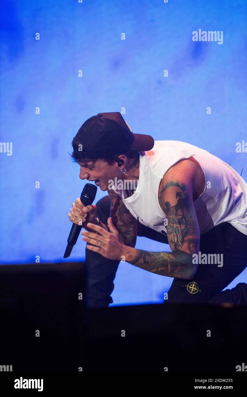 June 22, 2024, Rome, Italy: Ultimo, the young Roman singer who filled ...