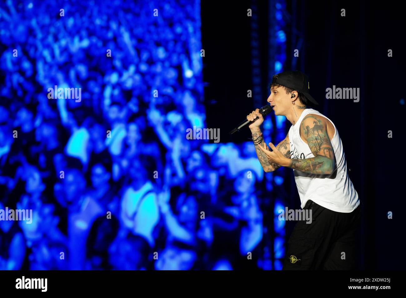 June 22, 2024, Rome, Italy: Ultimo, the young Roman singer who filled ...