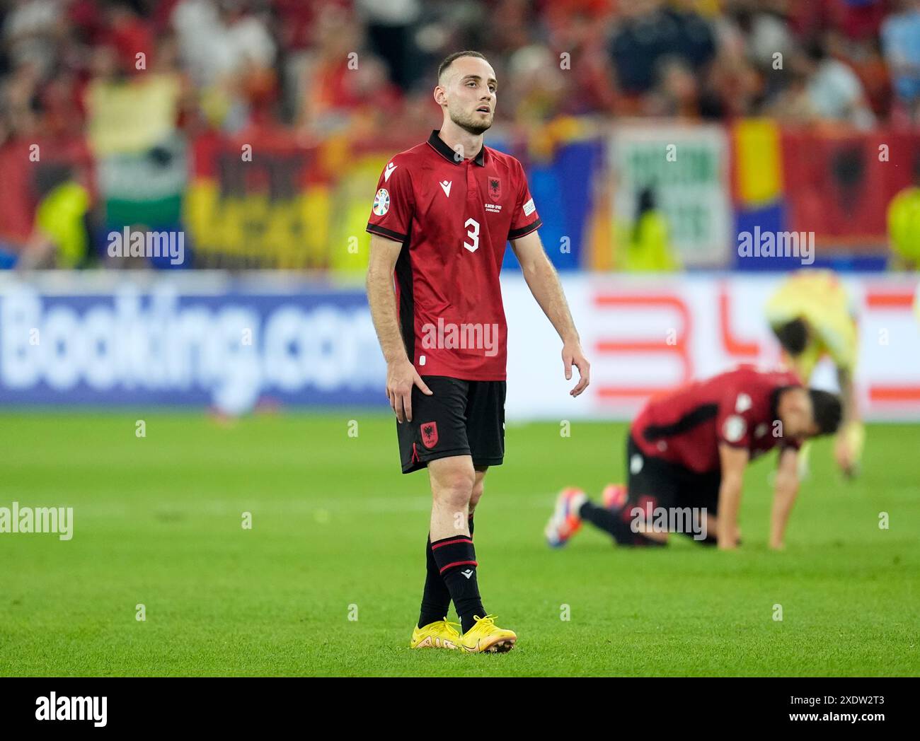 Albania's Mario Mitaj looks dejected after the UEFA Euro 2024 Group B ...