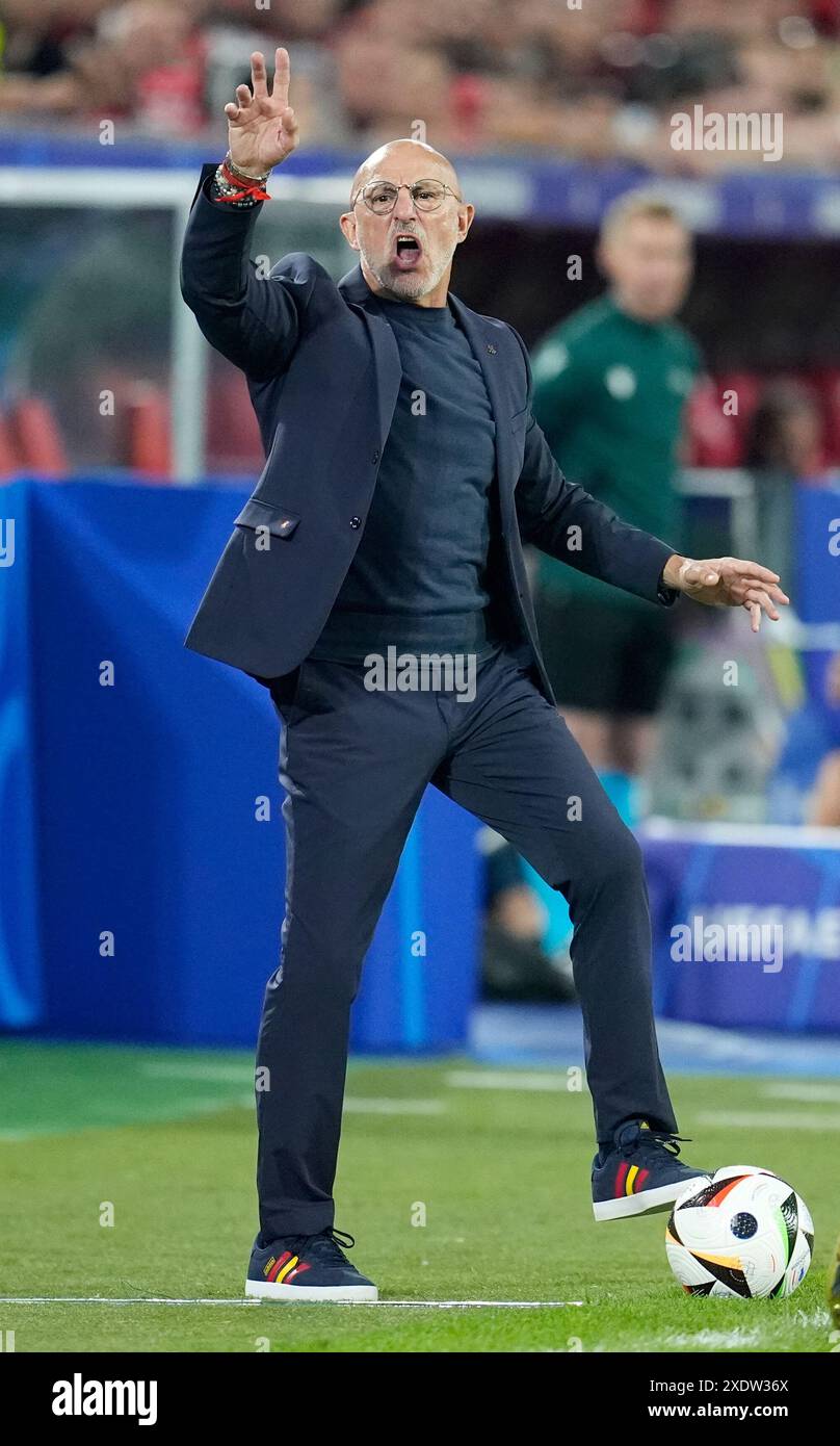Spain manager Luis de la Fuente during the UEFA Euro 2024 Group B match ...