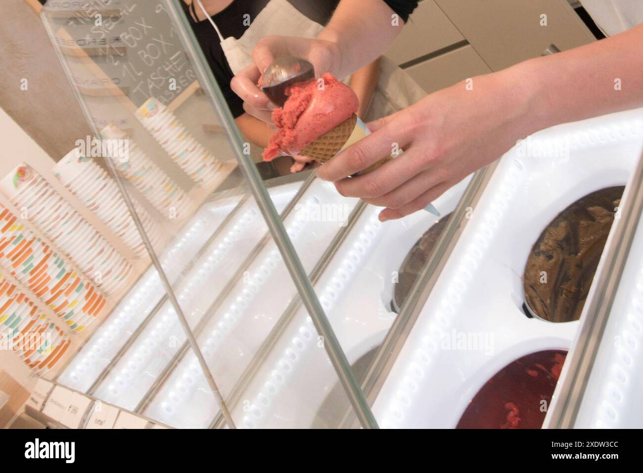 ice cream a frozen sweet, dessert on a hot summer day ice cream a ...