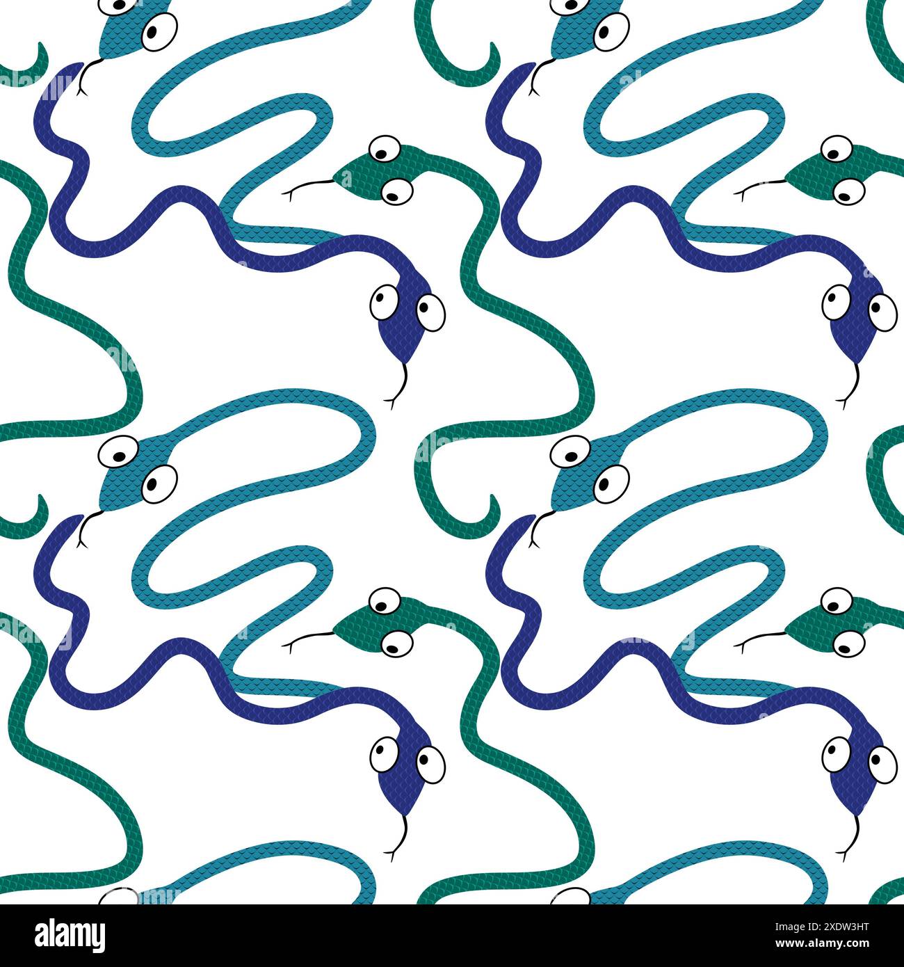 Summer cartoon animals seamless snake pattern for wrapping paper and ...