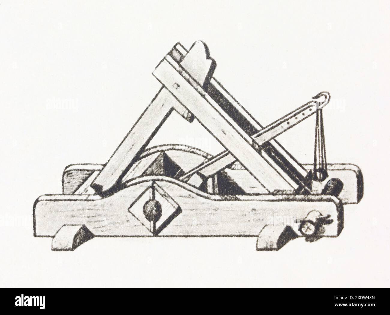 Onager (stone thrower) is an ancient Greek war machine. Reconstruction ...