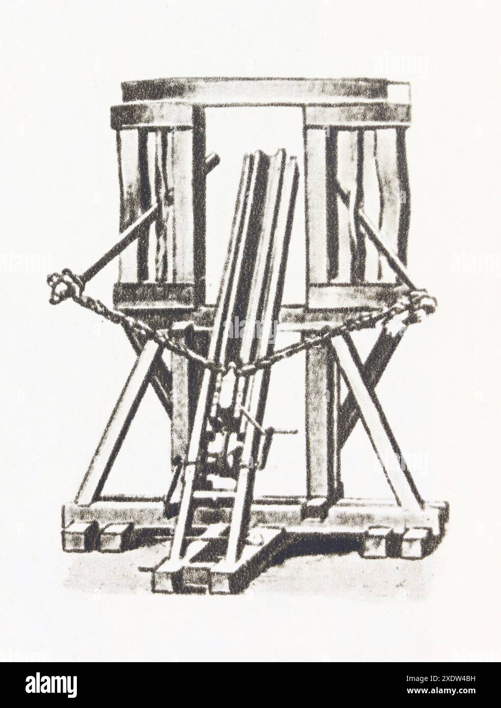 Stone thrower - ancient Greek military machine. Reconstruction of the ...