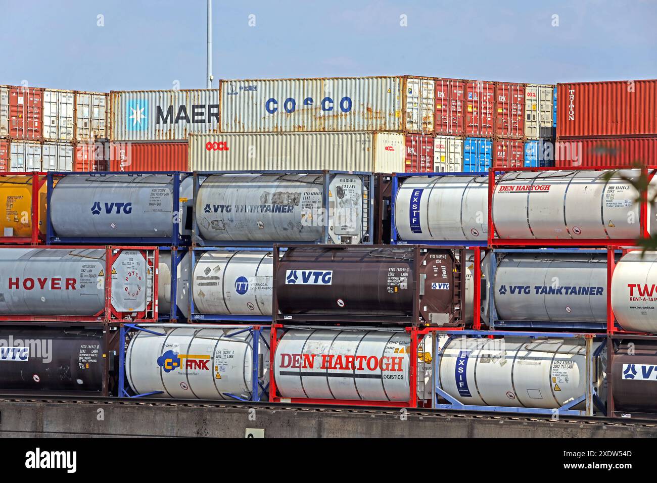Der weltweit größte Binnenhafen Ansichten vom Duisburger Hafen, dessen Eigentümer die Betreiber ...