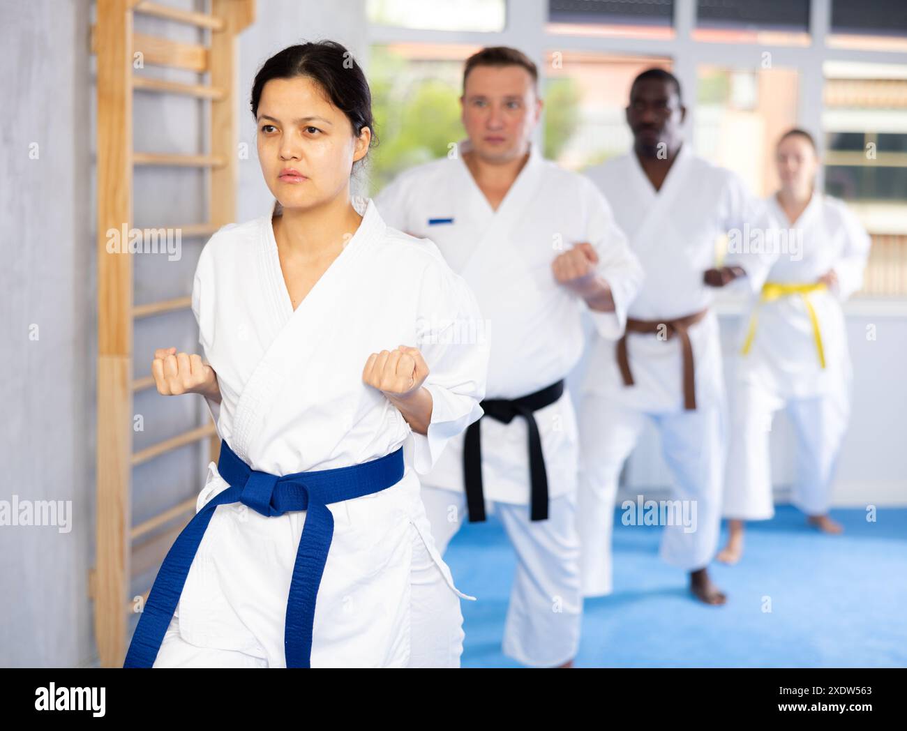 Group people training karate club hi-res stock photography and images ...