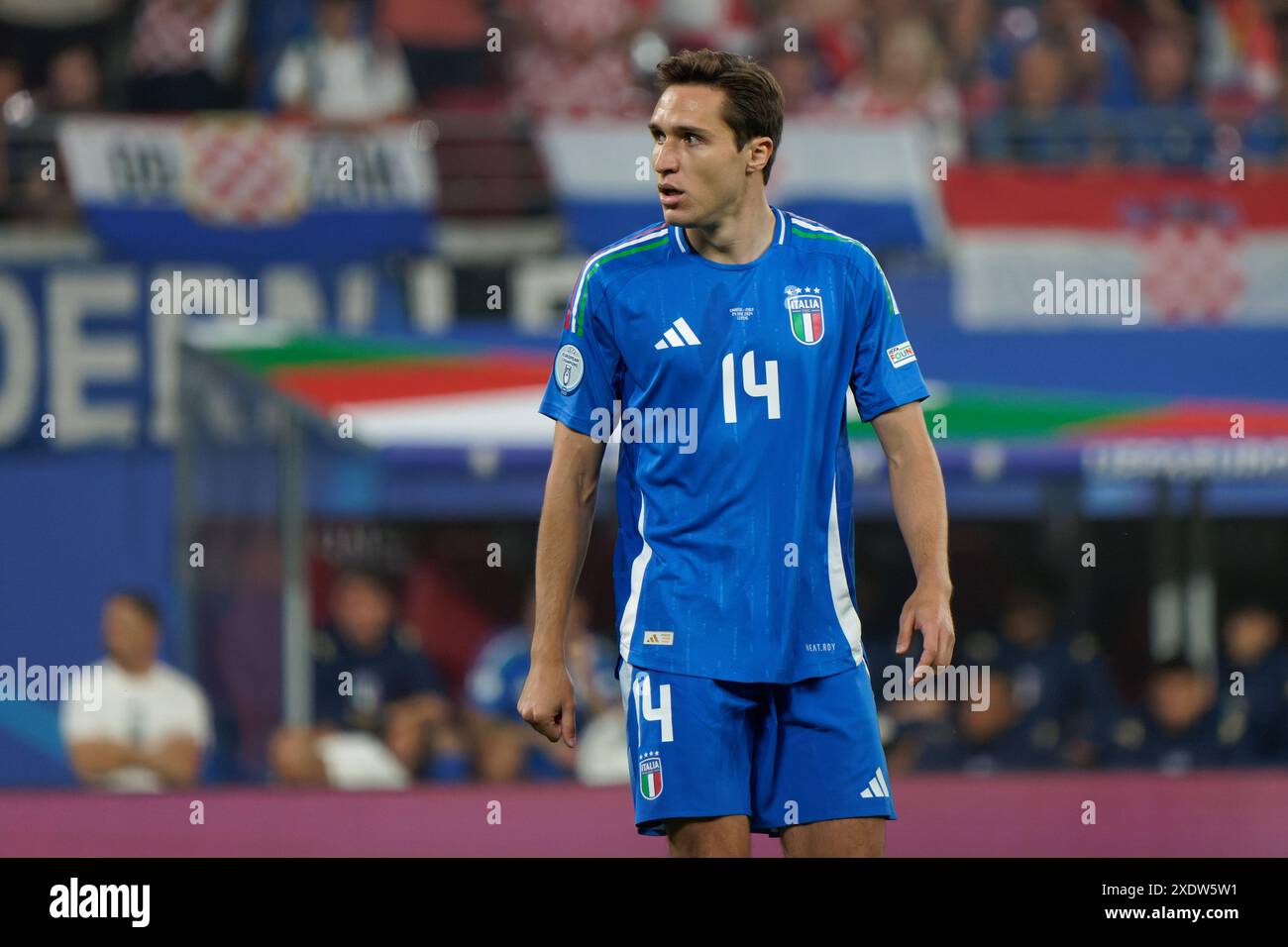 Federico Chiesa of Italy during UEFA Euro 2024 - Croatia vs Italy, UEFA ...
