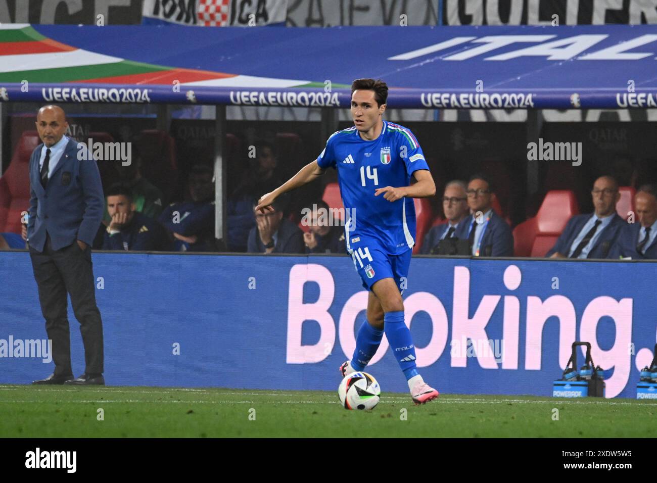 Federico Chiesa (Italy) in action during UEFA Euro 2024 - Croatia vs ...
