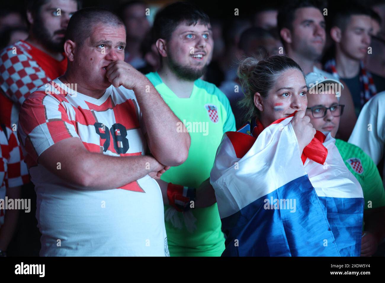 Zagreb, Croatia. 28th May, 2024. Fans of Croatia are disappointed and ...
