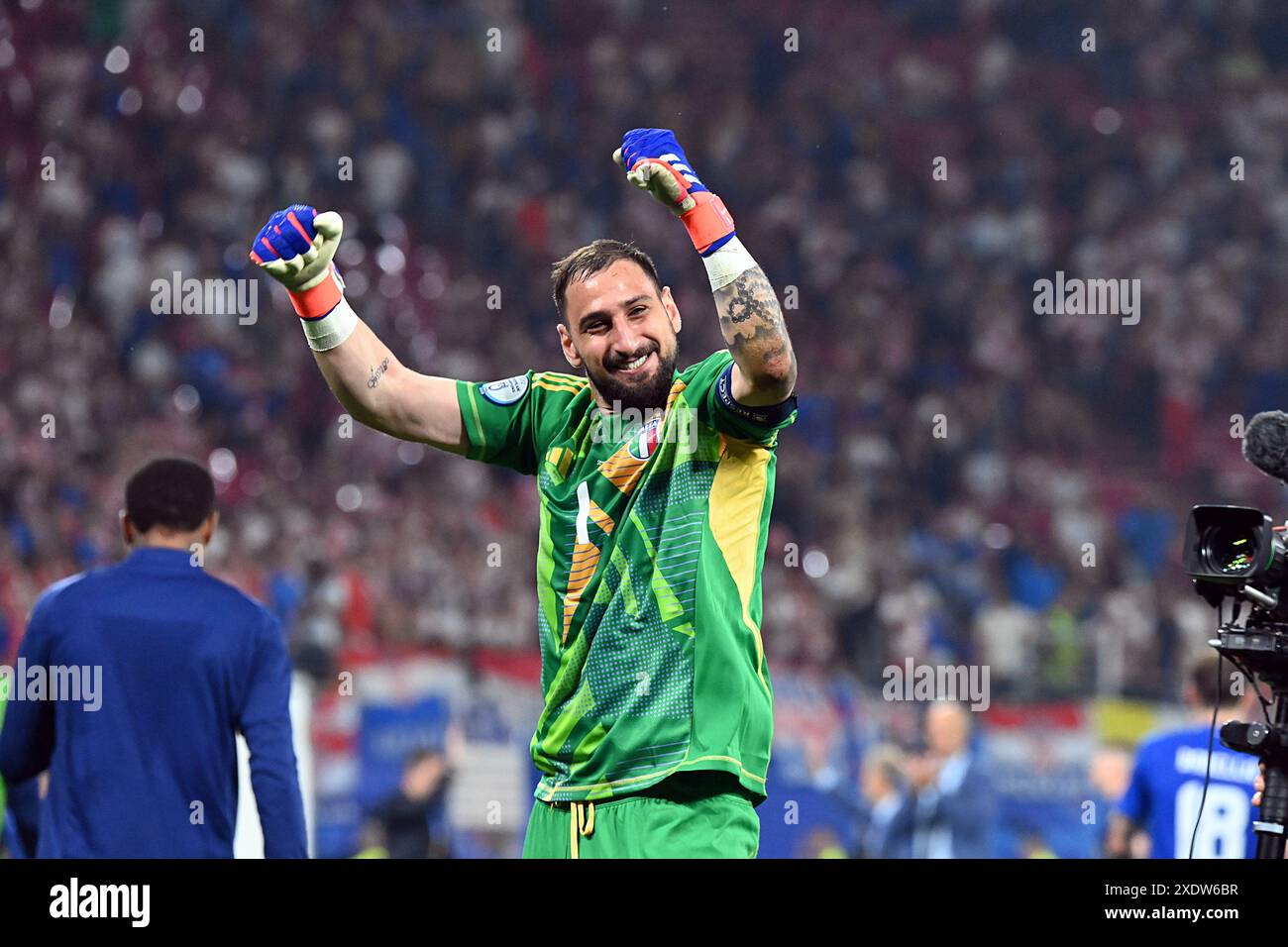 Gianluigi Donnarummo (Italy) joy for the qualification during UEFA Euro ...