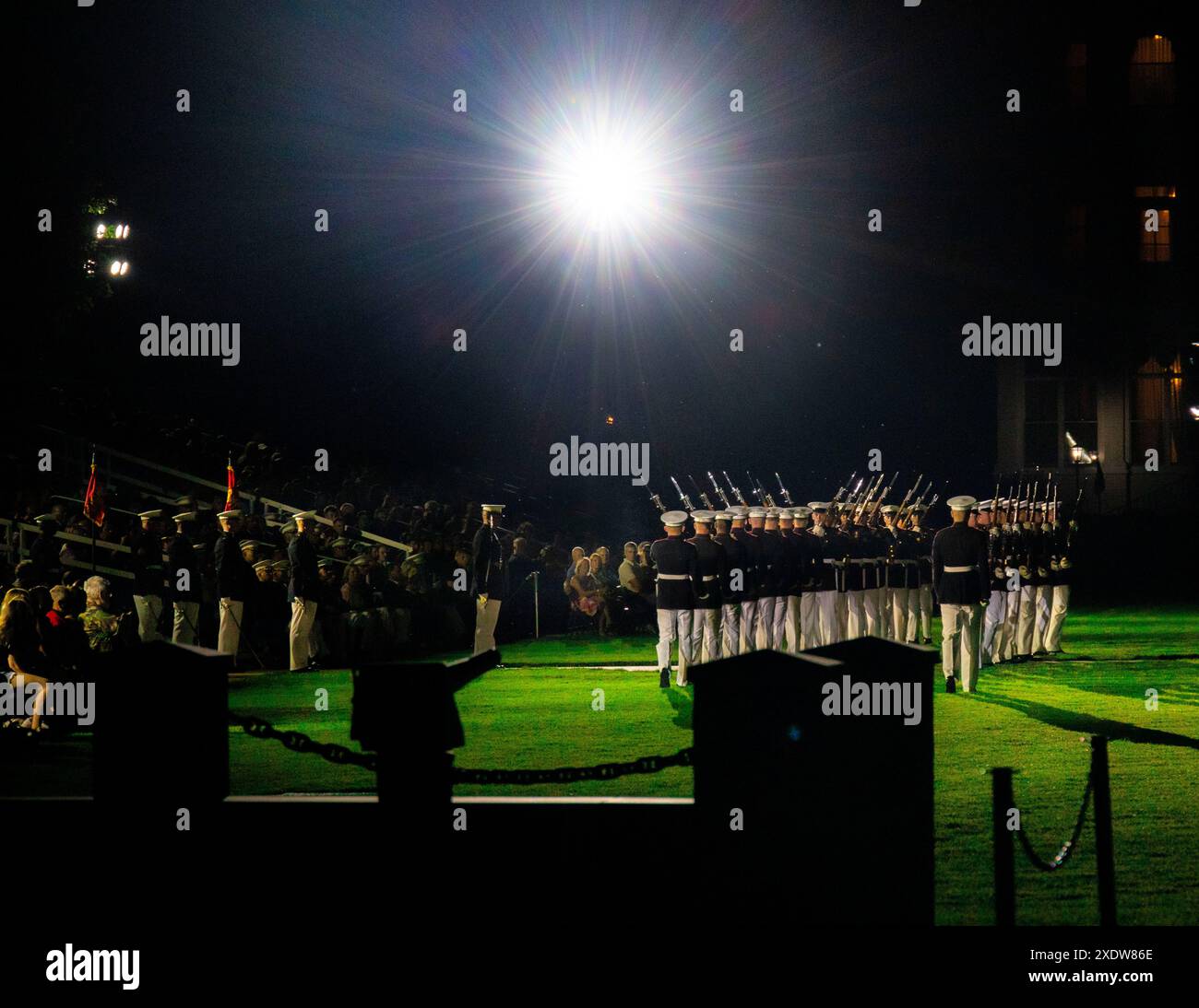 Marines with the United States Marine Corps Silent Drill Platoon ...