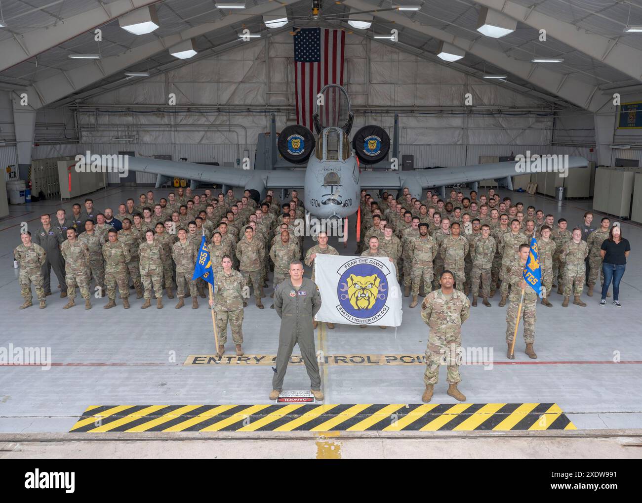The 354th Fighter Squadron poses for a group photo for the final time ...