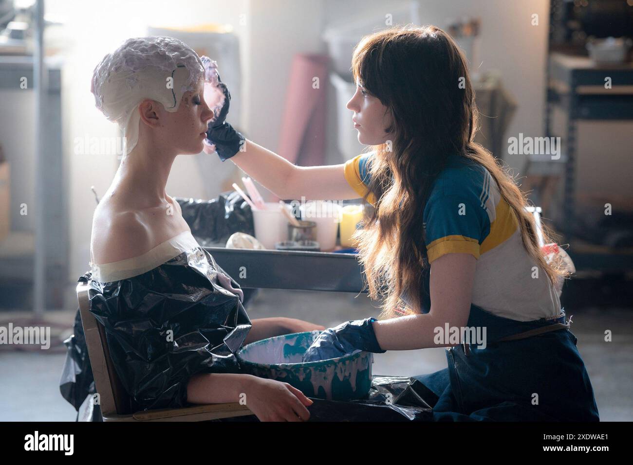 MAXXXINE, from left: Mia Goth, Lily Collins, 2024. ph: Justin Lubin ...