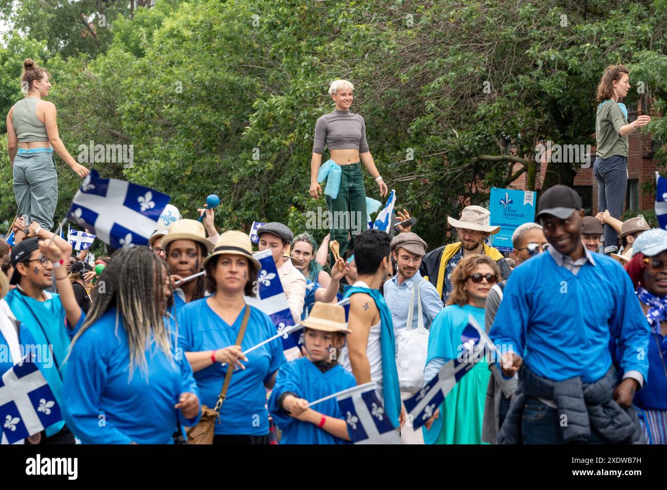 Montreal, Canada, June 24, 2024. A few hundreds of people are part of ...