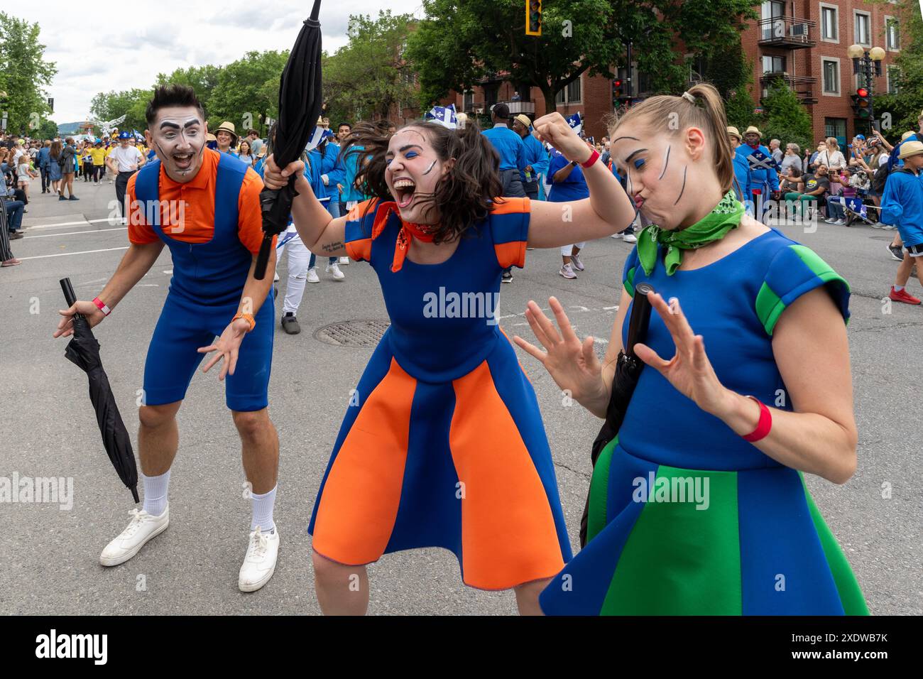 Montreal, Canada, June 24, 2024. A few hundreds of people are part of ...