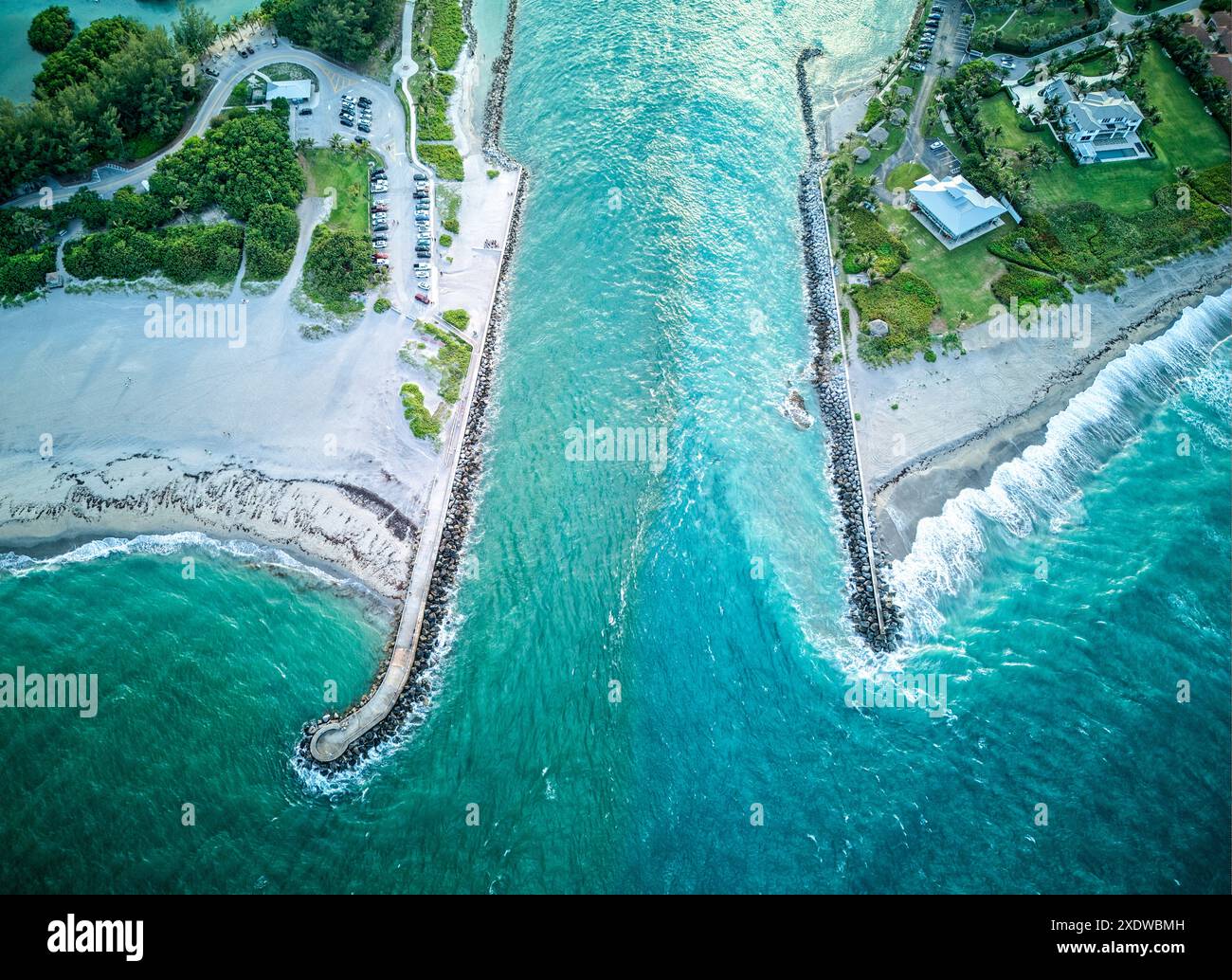 aerial image of Jupiter Inlet Stock Photo - Alamy