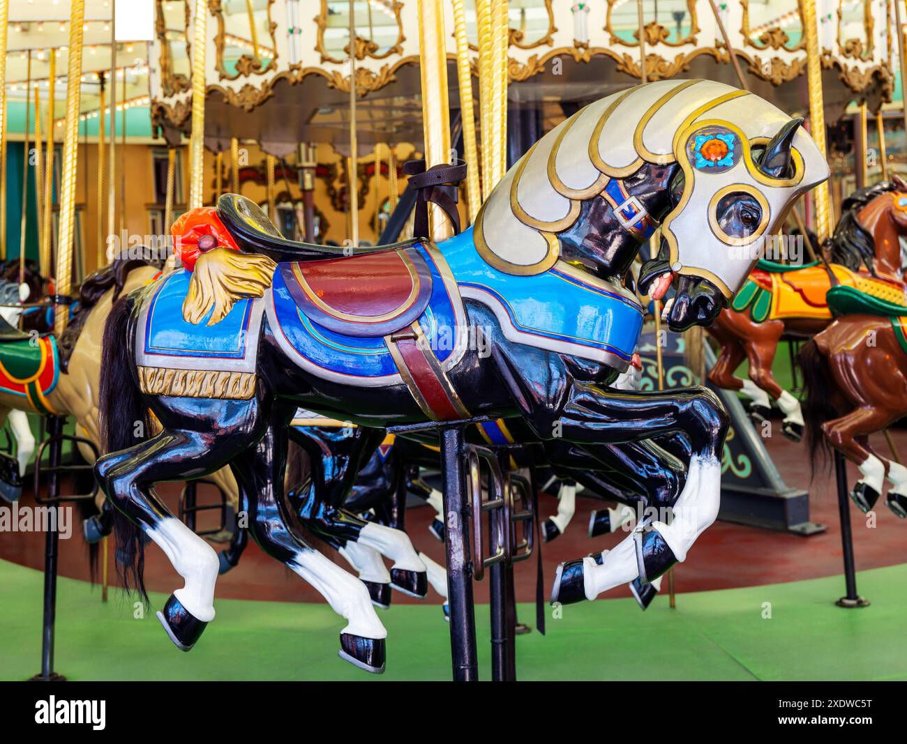 1911 Looff Carousel; National Historic Landmark; Santa Cruz Beach ...