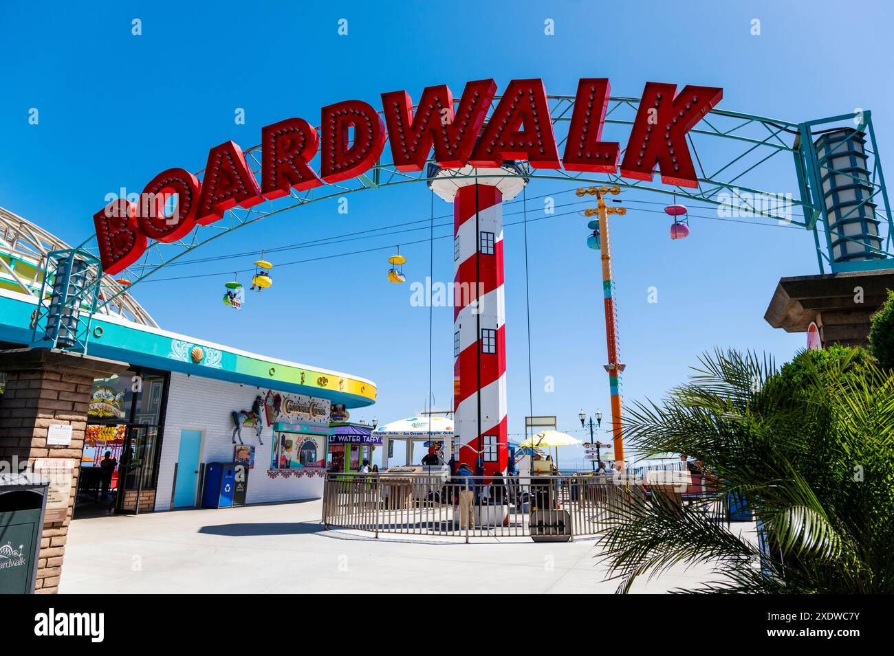 Entrance to Santa Cruz Beach Boardwalk; Santa Cruz; California; USA ...