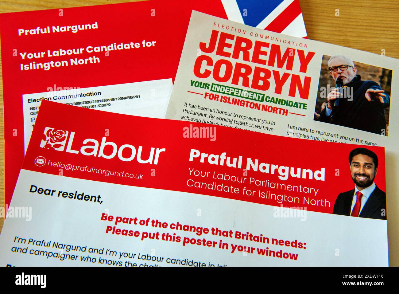 General Election Leaflets for Islington North, Jeremy Corbyn ...