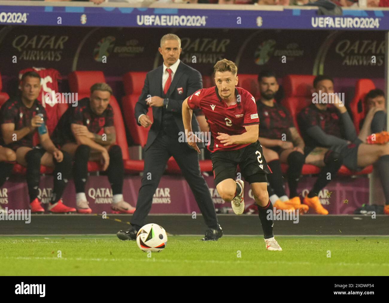 Ivan Balliu of Albania during the EURO 2024, Group B football match ...