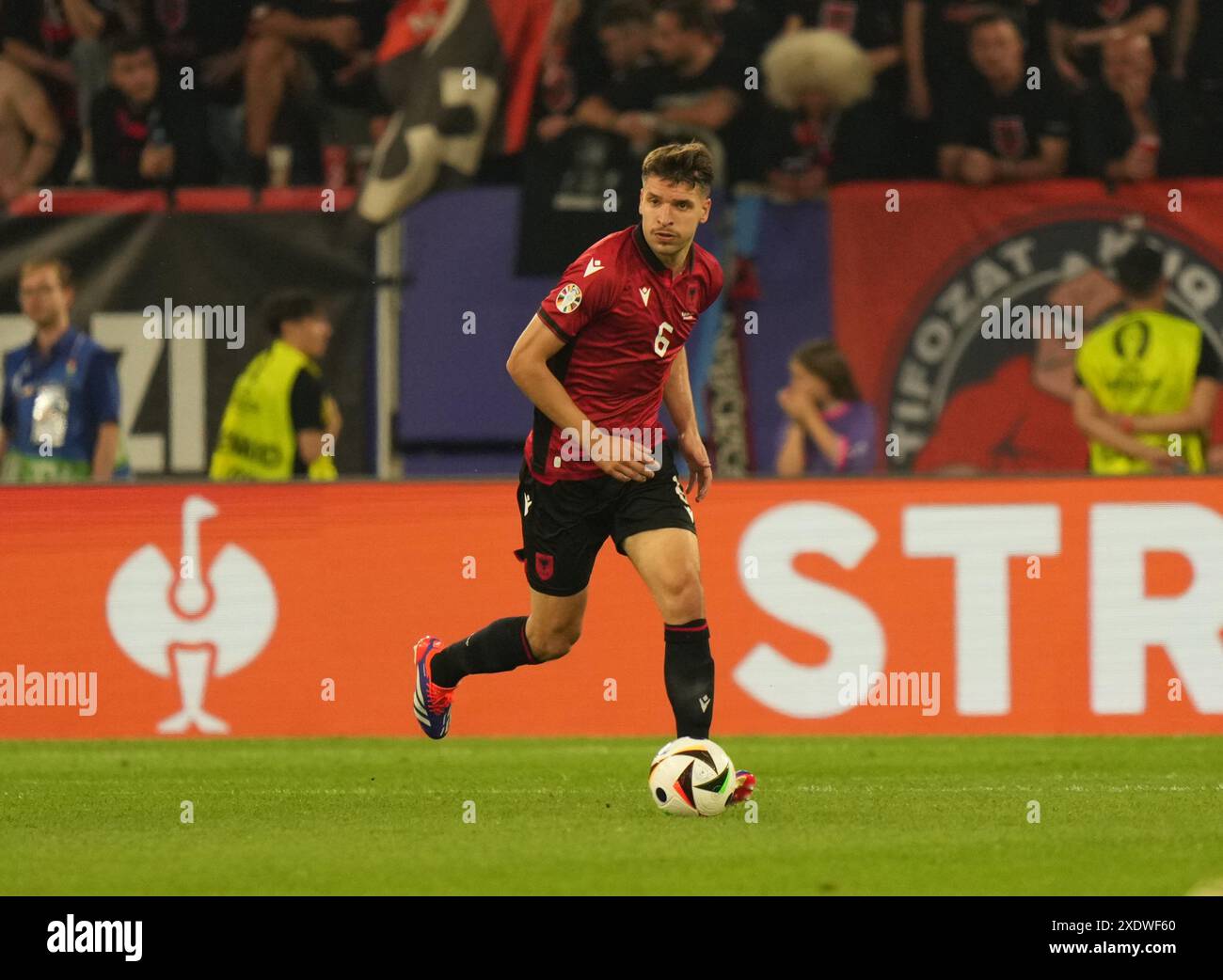 Berat Djimshiti of Albania during the EURO 2024, Group B football match ...
