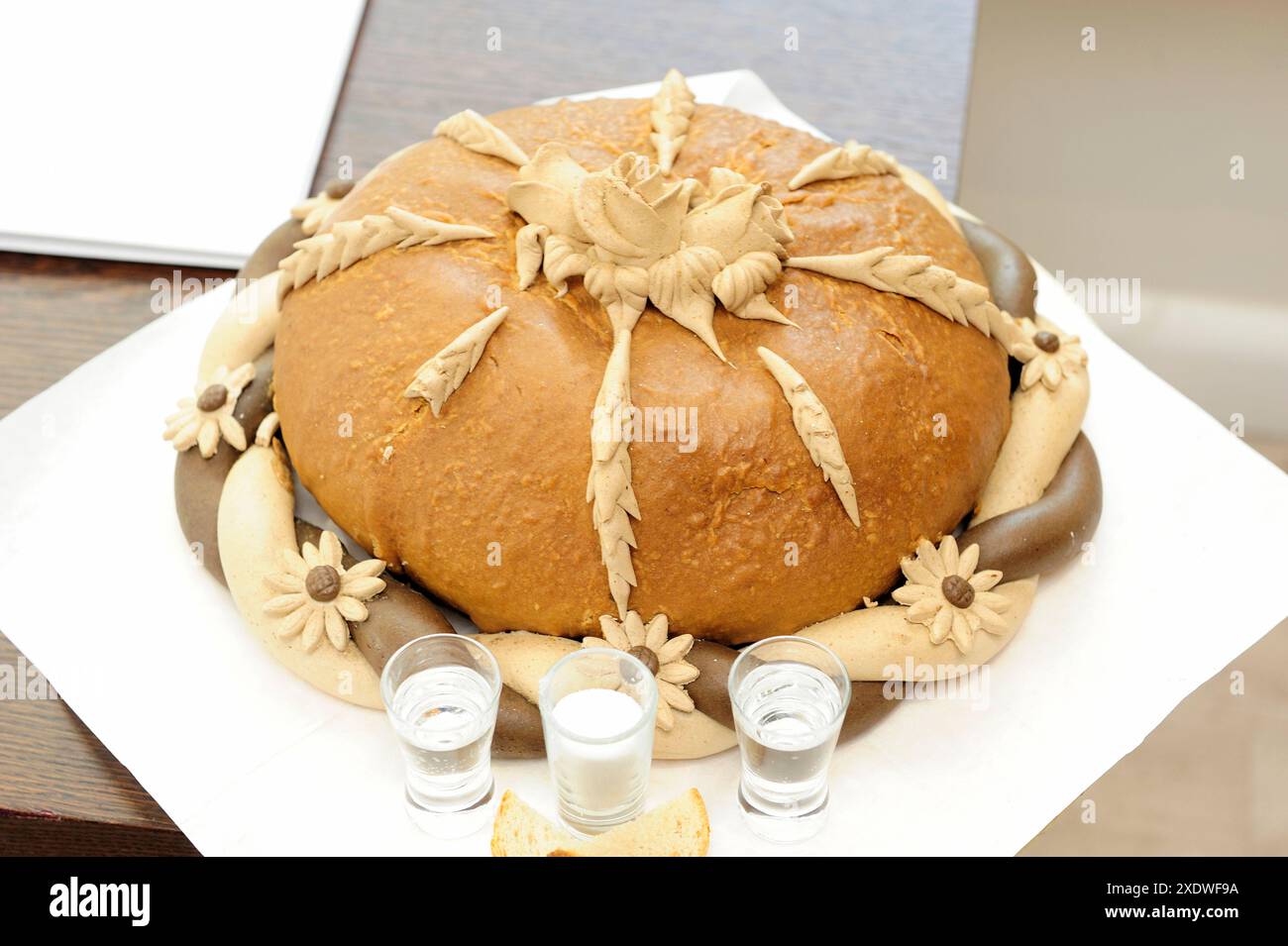 wedding, celebration, feast, traditional bread, greeting, newlyweds ...