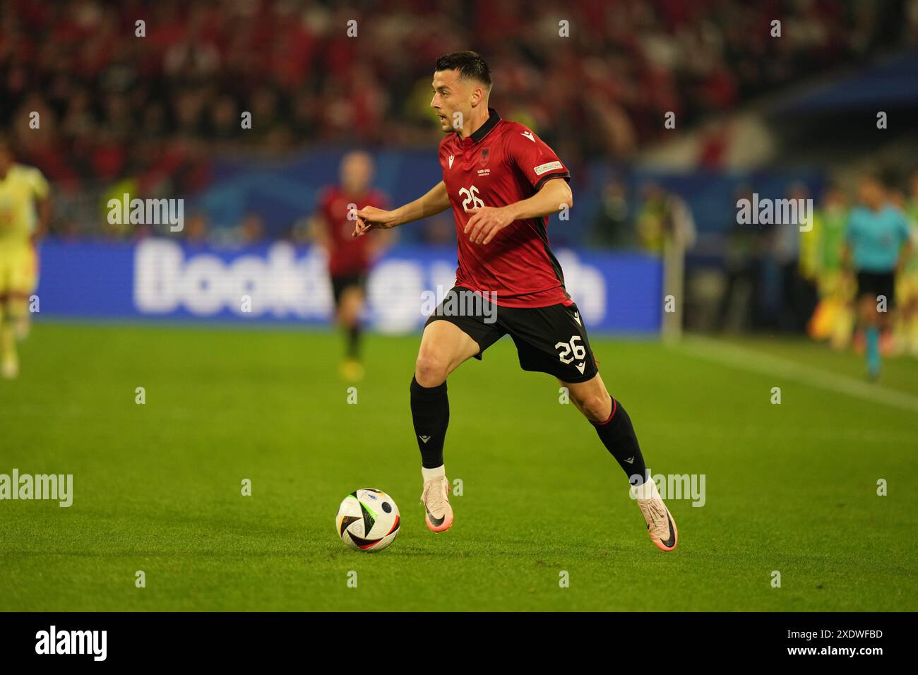 Arber Hoxha of Albania during the EURO 2024, Group B football match ...