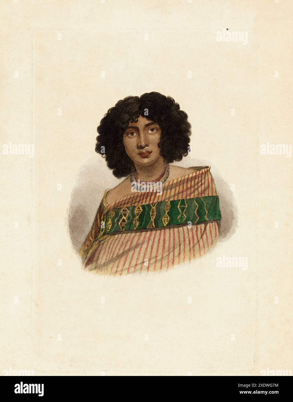 A Maori woman, named Awau. New Zealand by Augustus Earl, 1827 . Vintage ...