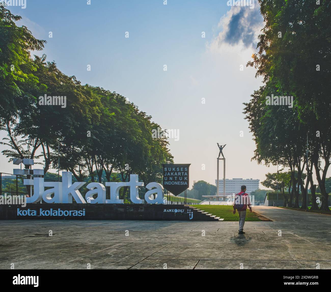 Jakarta, Indonesia - May 8th, 2024. Jakarta sign with the Indonesian ...