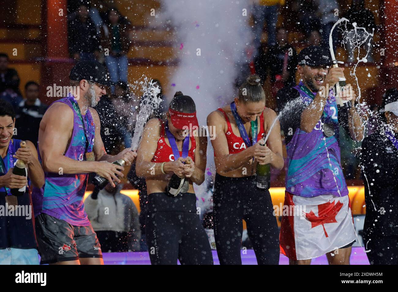 Tlaxcala, Mexico. 23rd June, 2024. (L-R) Gold medalists winners Samuel ...