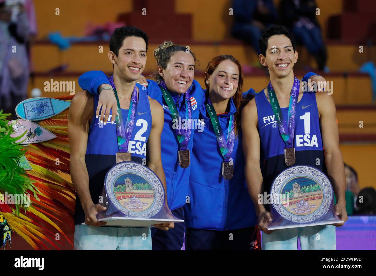 Tlaxcala, Mexico. 23rd June, 2024. (L-R) Christopher Guardado, Allanis ...