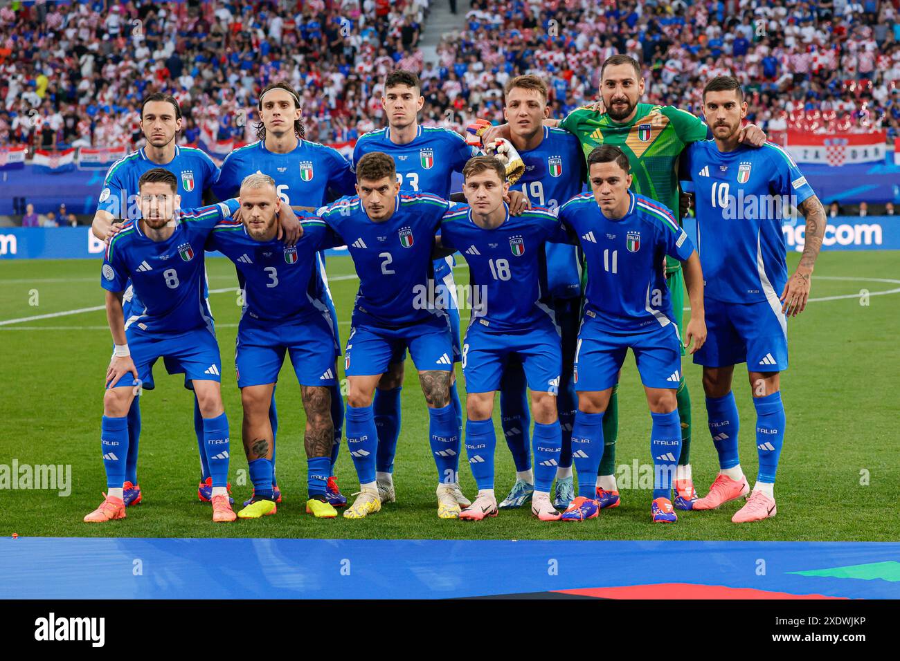 Leipzig Stadium: Team photo of, Italy. 24th June, 2024. first row from ...