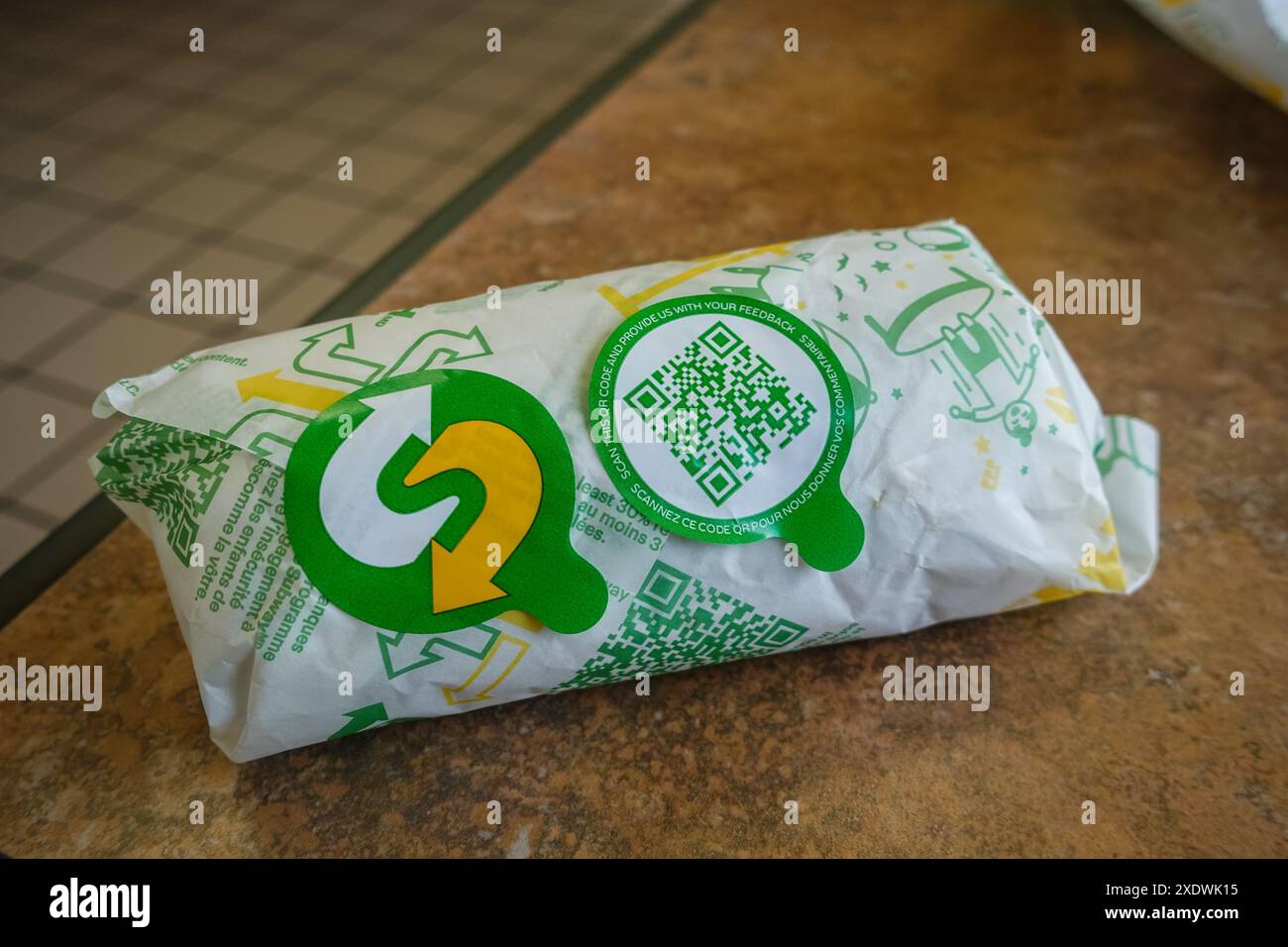 Subway Sandwich Paper