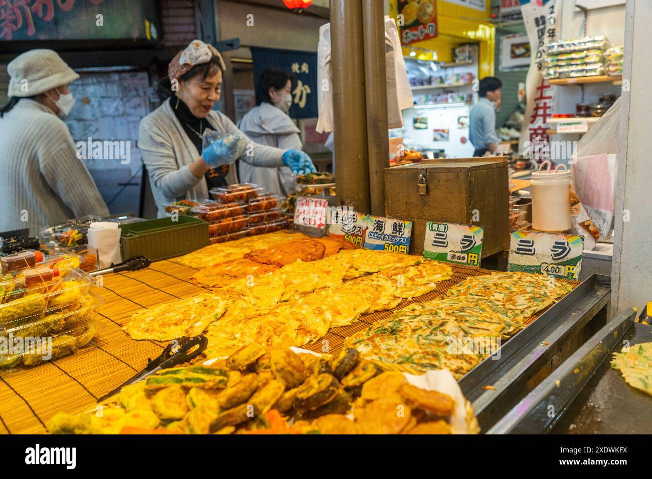 Osaka Japan - Korea Town in Tsuruashi, Korean eateries and stores Stock ...