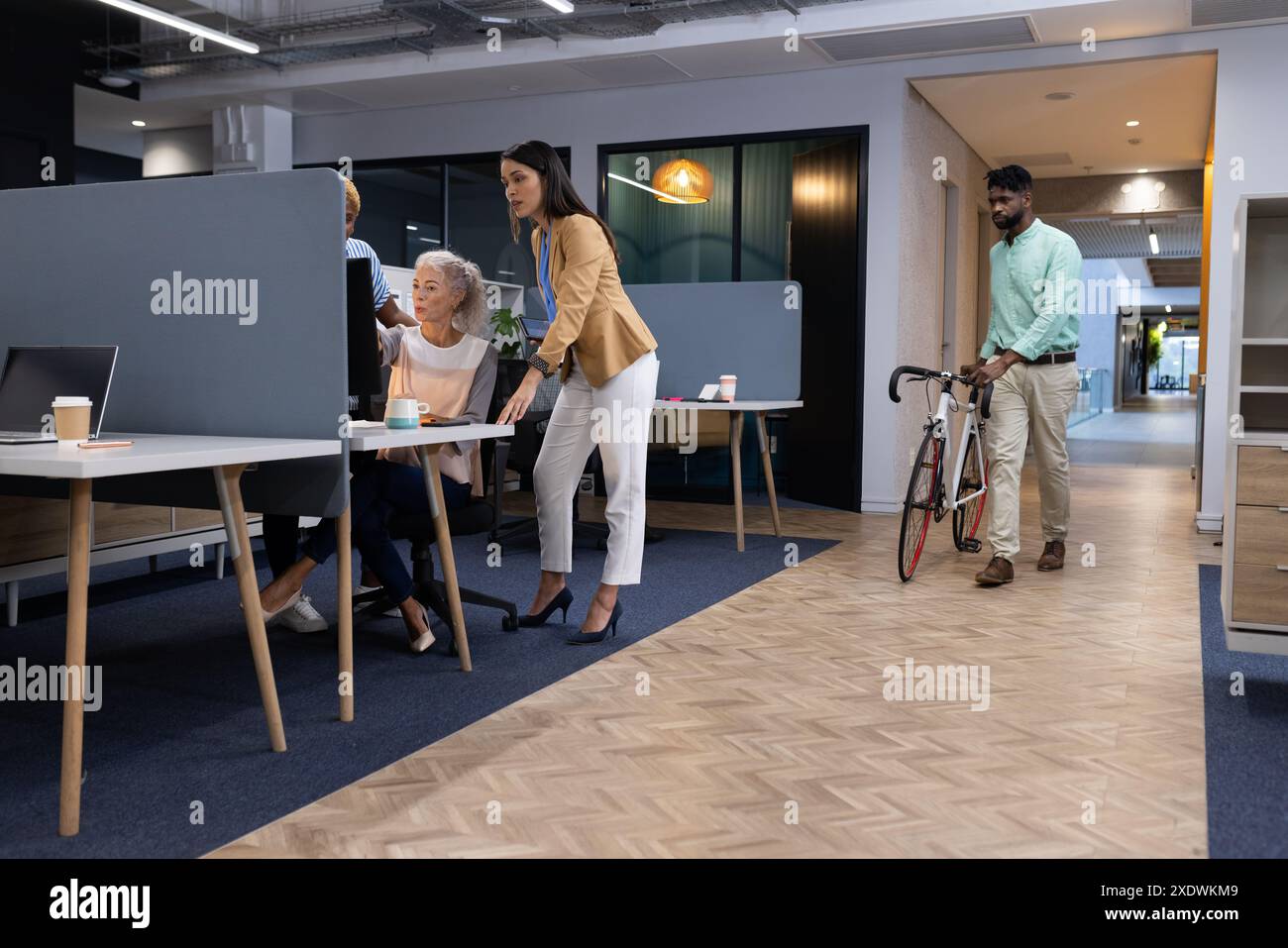 Diverse group collaborating in hi-res stock photography and images - Alamy
