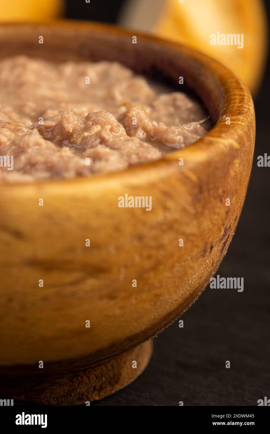 canned tuna fillet in a bowl, canned fish from finely chopped stewed ...